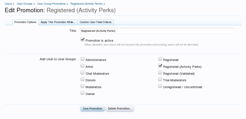 XF 1.5 - User group promotions cron not running as expected | XenForo ... XF 1.5 - User group promotions cron not running as expected | XenForo ...